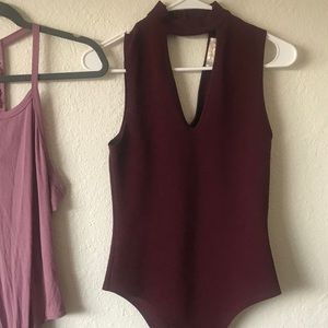 Tops | Red Bodysuit | Poshmark
